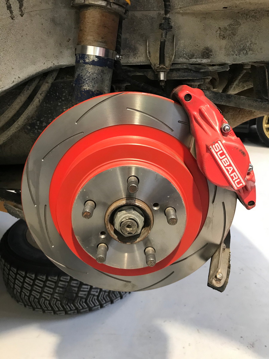 Subaru 2-Pot and Brembo Rear caliper adaptor brackets. – Braketech NZ
